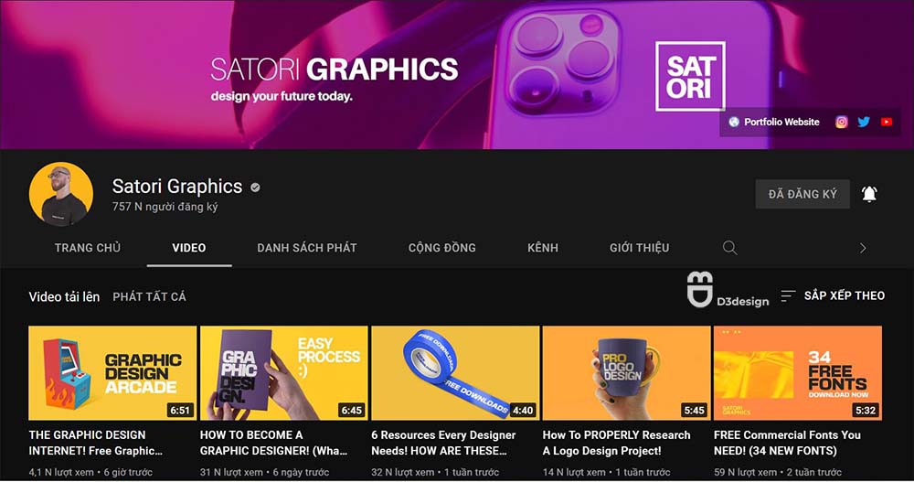 D3Design - Top 10 Kênh Youtube Designer Có Thể Tự Học Graphic Design ...
